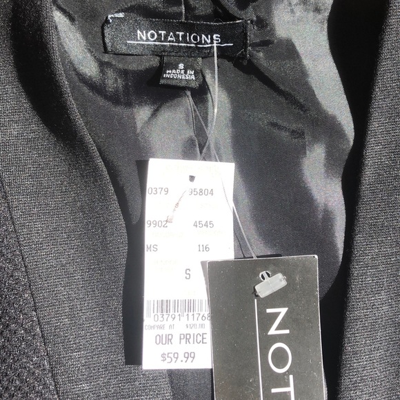 Notations | Jackets & Coats | Brand New Notations Black Dress Jacket ...